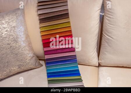 Sofa color chart. Adjustable sofa fabric solid color chart. Different ...