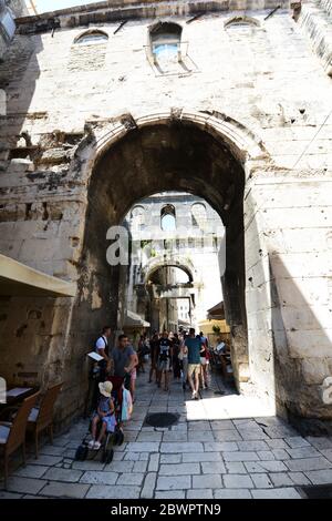 The Irong gate (Željezna vrata ) in the Diocletians palace in Split ...