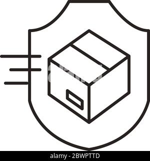 packing box carton with shield Stock Vector Image & Art - Alamy