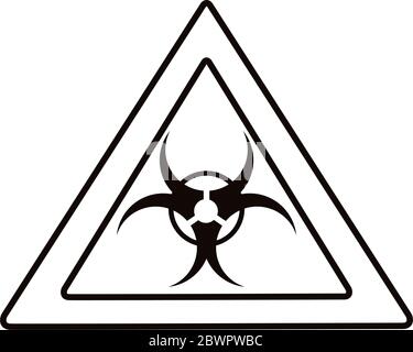 biohazard caution signal line style icon vector illustration design ...