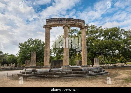 The Philippeion in the Altis of ancient Olympia, birthplace of the ...