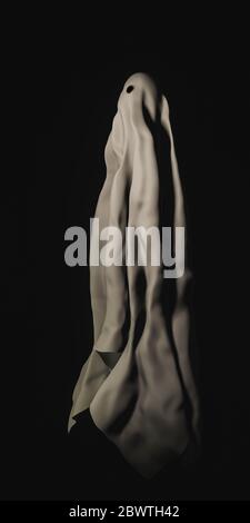 3d illustration of ghost woman in haunted house Stock Photo - Alamy