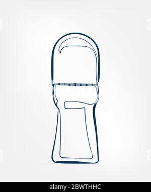 Spray antiperspirant linear icon. Thin line illustration. Deodorant ...