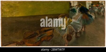 Edgar Degas - Dancers in the Rehearsal Room with a Double Bass Stock ...