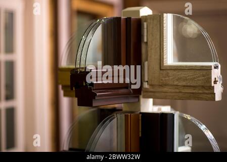 Cutaway model of a plastic and wooden window frame Stock Photo - Alamy