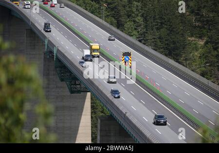 Austria, Brenner, Pass, Europabrücke, Bridge, Tirol, alps, highway ...