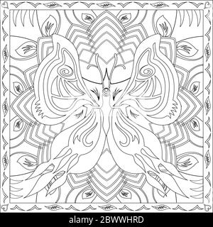 Creative Mandala Coloring Page for Adults and Kids Stock Vector Image ...