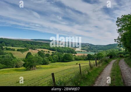 The Onny Trail near Craven Arms with the disused trackbed of the ...