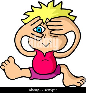 cartoon shy boy Stock Vector Image & Art - Alamy