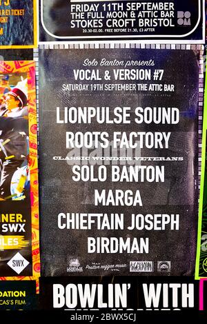 Music Posters in Bristol, UK, England Stock Photo - Alamy