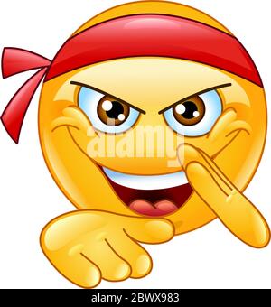 Tough Cartoon Emoji Emoticon Face In Sunglasses Stock Vector Image ...