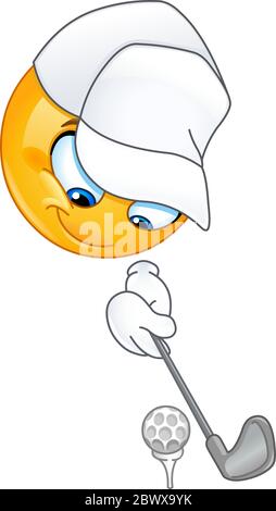 Golf Ball Emoticon Face Emoji Cartoon Icon Stock Vector Image & Art - Alamy