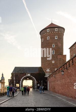 Brama Bernardynska gate and the Baszta Sandomierska tower on the east ...