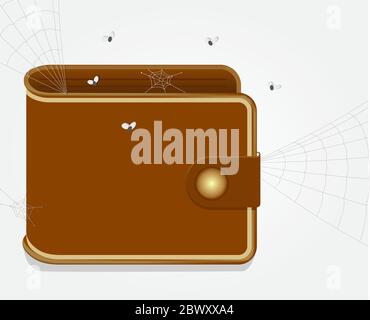 Open empty wallet with cobwebs Stock Vector Image & Art - Alamy