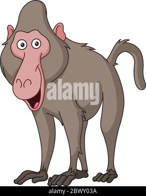 A cartoon illustration of a baboon smiling Stock Vector Image & Art - Alamy