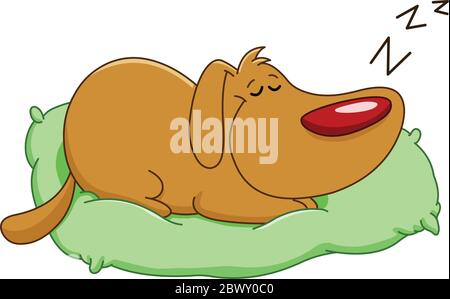 Sleeping Dog Vector Illustration Stock Vector Image & Art - Alamy