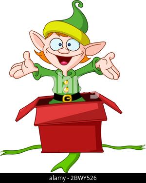 present Christmas gift box cartoon isolated on white Stock Vector Image ...