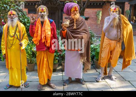 Holy men in Kathmandu, Nepal Stock Photo - Alamy