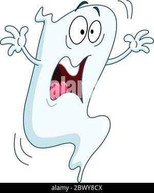 Scared monster face. Funny cute blue head Stock Vector Image & Art - Alamy