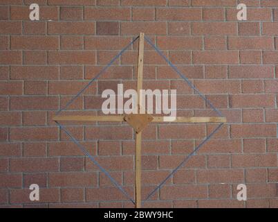 homemade diy AM radio loop aerial with wooden frame Stock Photo - Alamy