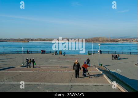 The Angara River at Irkutsk, Siberia, Russia Stock Photo - Alamy