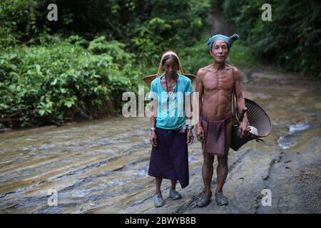 An indigenous village in Bandarban, one of the hill districts located ...