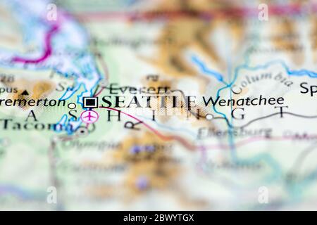 Seattle tourist map Stock Photo - Alamy
