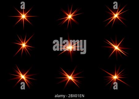 Light star illuminated on a black background Stock Photo - Alamy
