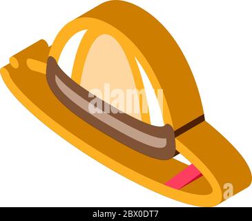 cowboy hat cap isometric icon vector illustration Stock Vector Image ...
