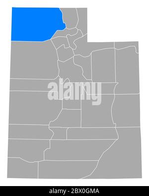 Map of Box Elder in Utah Stock Photo - Alamy