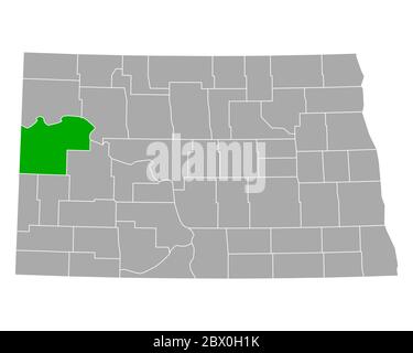 Map of McKenzie in North Dakota Stock Photo - Alamy