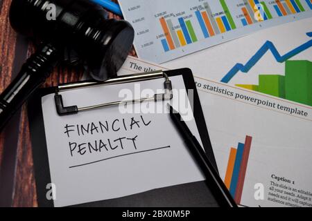 Concept of Tax Penalty write on sticky notes isolated on Wooden Table ...