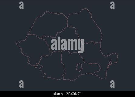 Romania Infographics Map Illustration Stock Photo - Alamy