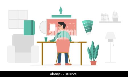 people, design and style concept - graphic designer sketching new ...