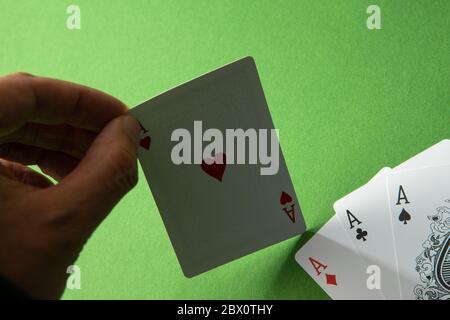 9 of hearts. One playing card, illustration Stock Photo - Alamy