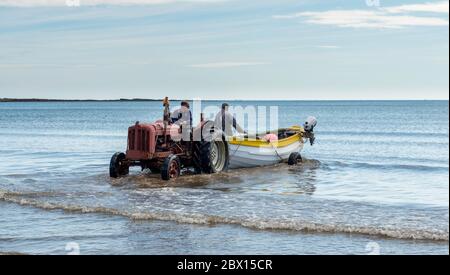 Filey Cobble Fishing Boat Yorkshire vessel North Sea English coast ...