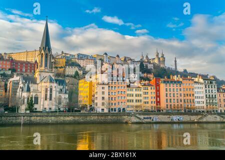 Lyon, France 3rd January 2020 - the Eglise Saint Georges (Saint George ...