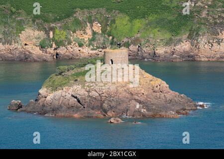 Portelet Bay, L'Île au Guerdain, Janvrin's Tomb, St. Brelades, Jersey ...