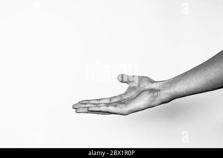 finger hand symbols concept open the palm of the hand lift and put your ...