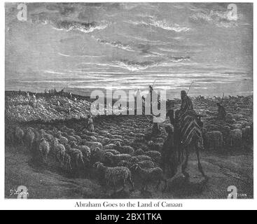 Abraham Journeying Into the Land of Canaan 1866 by Gustave Dore Stock Photo - Alamy