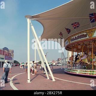 1995 Galloper roundabout at Southport Promenade, North West England, UK ...
