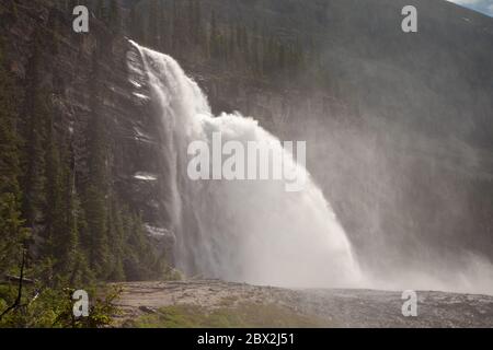 Emperor Falls Waterfall in Mount Robson Provincial Park Stock Photo - Alamy