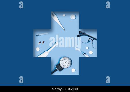 Paper craft medical equipment prevention hospital medical Stock Photo ...