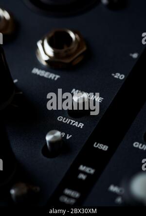 Multieffects Processor for Electric Guitar. Close up Stock Photo - Alamy