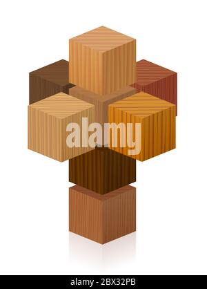 Net of a Hypercube, Tesseract or Octachoron folded in 4th dimension to ...