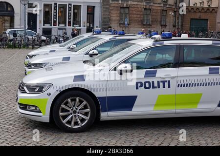 A Copenhagen Police Volkswagen VW Station Wagon Estate Car Car Parked ...