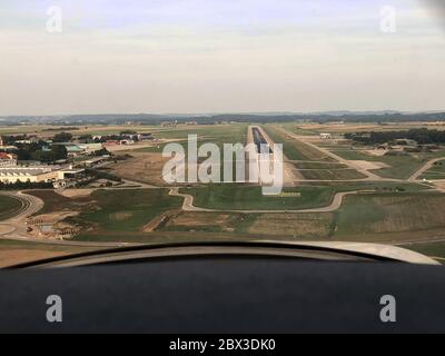 Runway strip final approach Stock Photo - Alamy