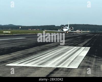 Runway strip final approach Stock Photo - Alamy