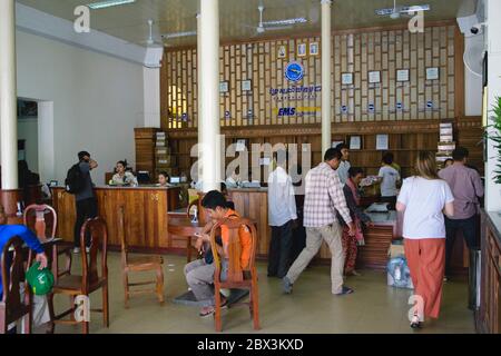 Post Office Phnom Penh in Cambodia in Far East Southeast Asia Stock ...