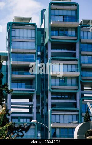 Limassol Cyprus June 04, 2020 View of a water bombing helicopter above ...